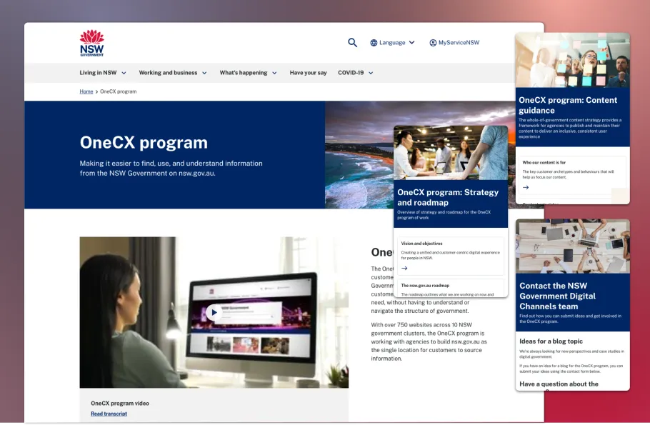 The OneCX Program | PreviousNext